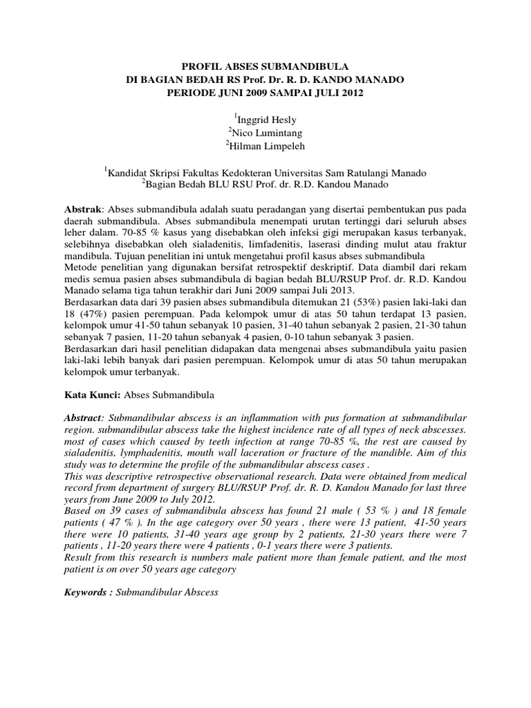 Profil Abses Submandibula | PDF