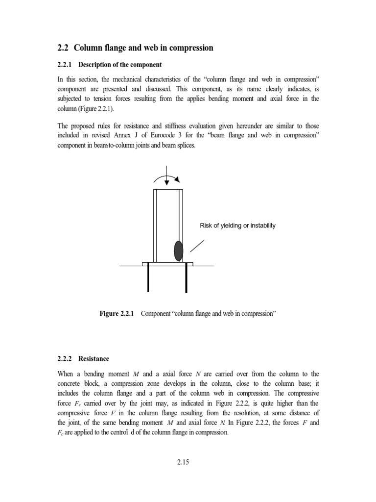 Column Flange and Web Compression Analysis | PDF | Beam (Structure ...