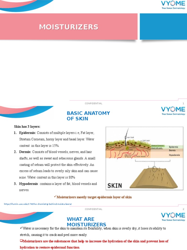 Moisturizers Guide: Skin Layers, Types, and How They Work | PDF ...