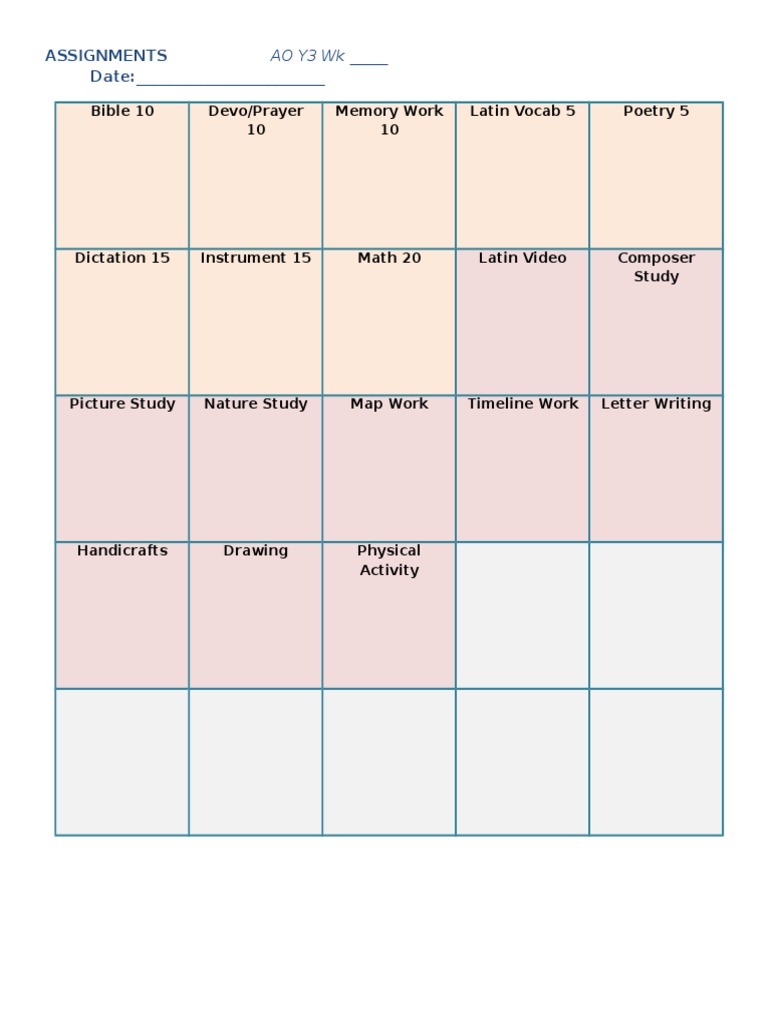 Weekly Grid Lesson Planner | PDF | Foreign Language Studies