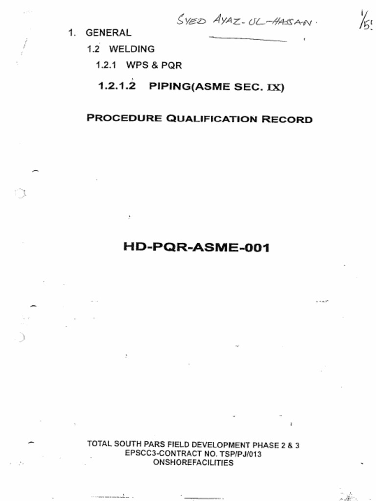 Asme Ix WPS, PQR | PDF | Welding | Construction