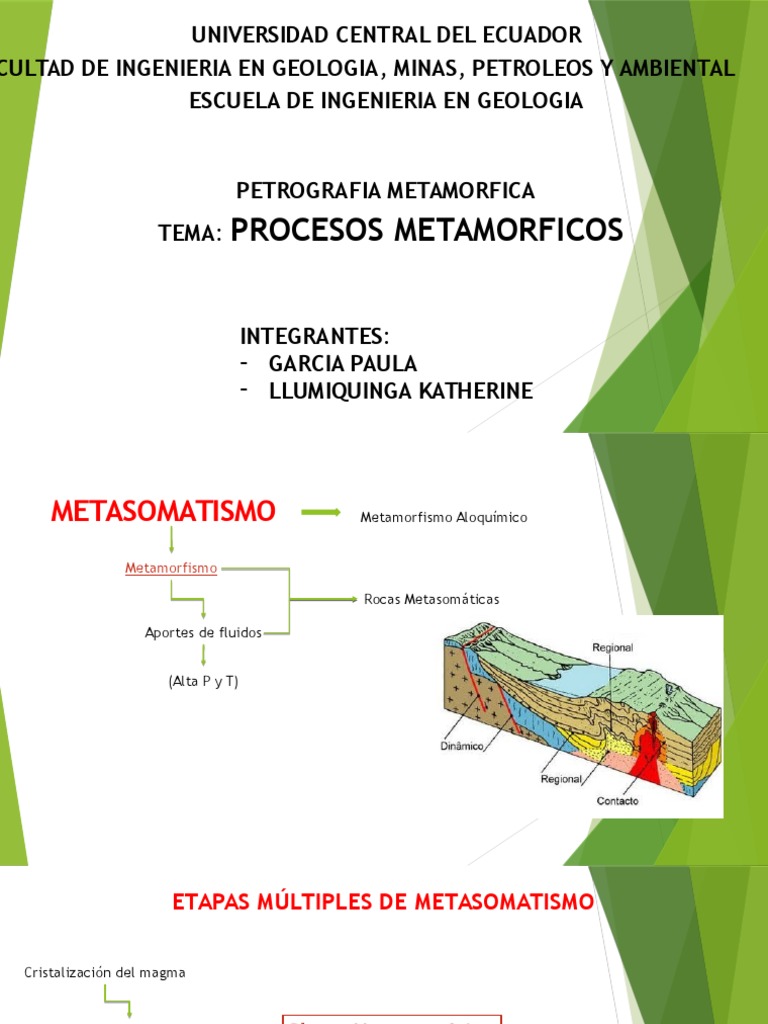 Metasomatismo en Geología: Procesos y Rocas | PDF