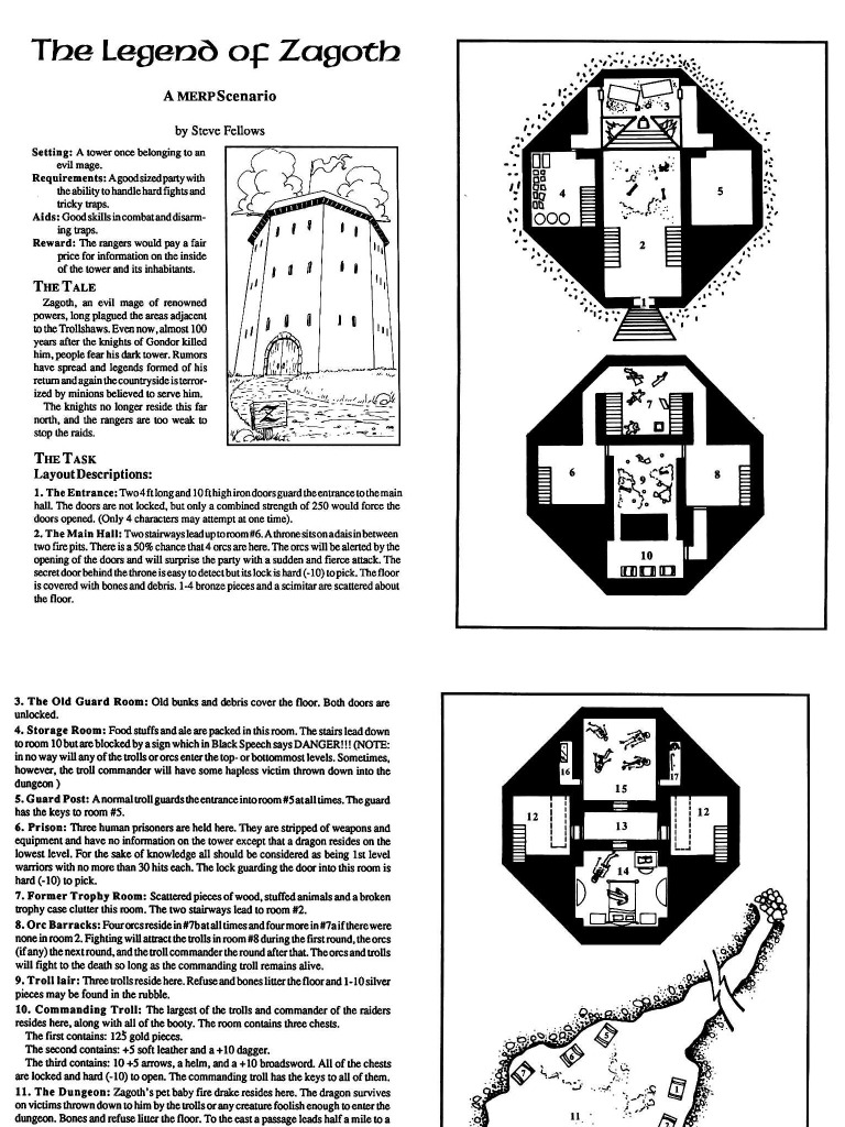 Merp Extra Adv - Adventurer's Guild Adventures The Legend of Zagoth | PDF