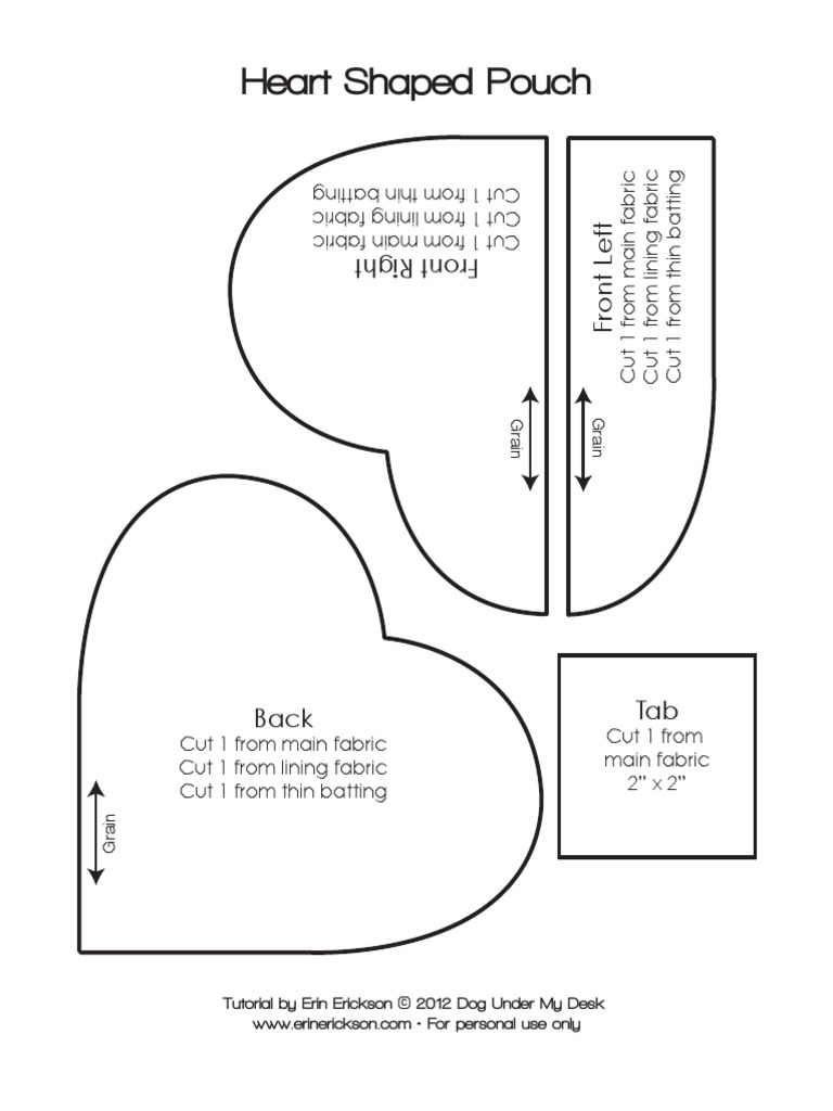 Heart Shaped Pouch Sewing Guide | PDF | Technology & Engineering