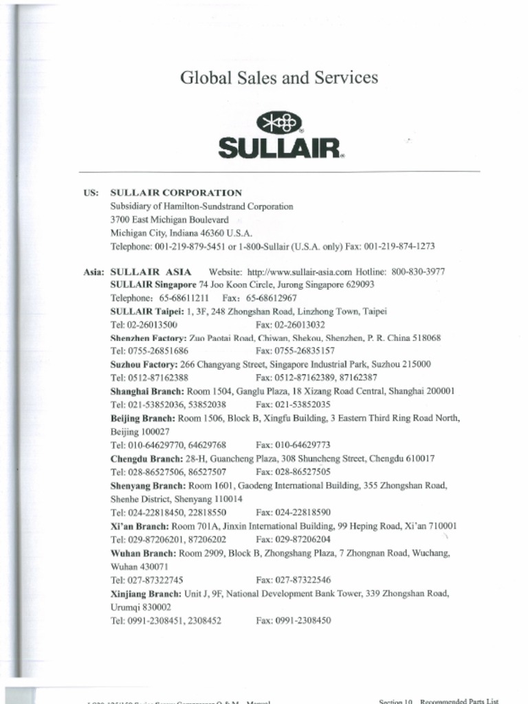 Sullair Operation and Manual | PDF