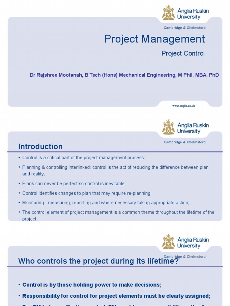 Project Management (Project Control Concept) | PDF | Project Management ...
