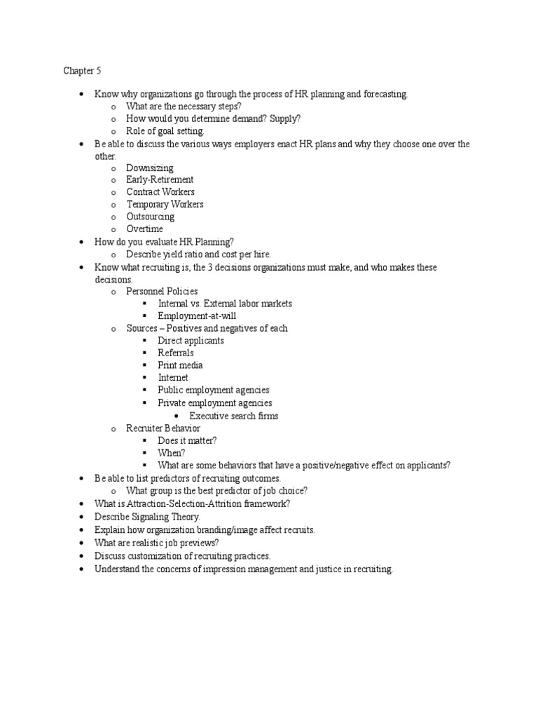 Exam 2 - Review Sheet | Download Free PDF | Performance Appraisal ...