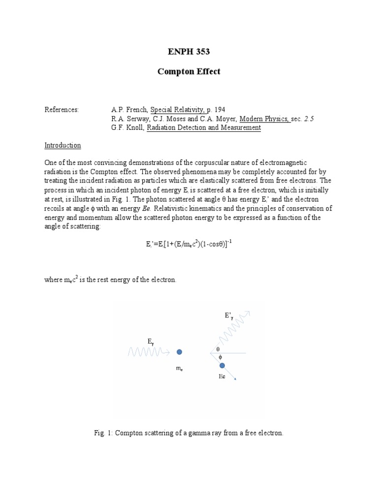 Compton Effect | Download Free PDF | Photon | Particle Physics
