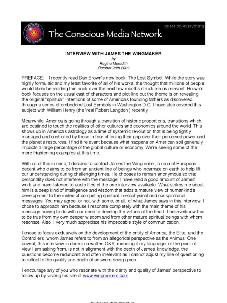 James Wingmaker Interview | PDF | Soul | Mind