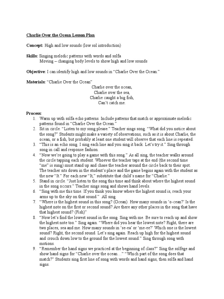 3rd Grade Pitch Lessons | PDF | Singing | Cognition