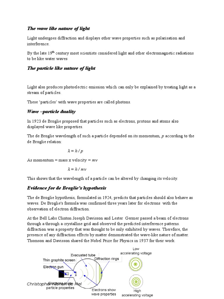 The Wave Like Nature of Light | PDF | Light | Spectral Line