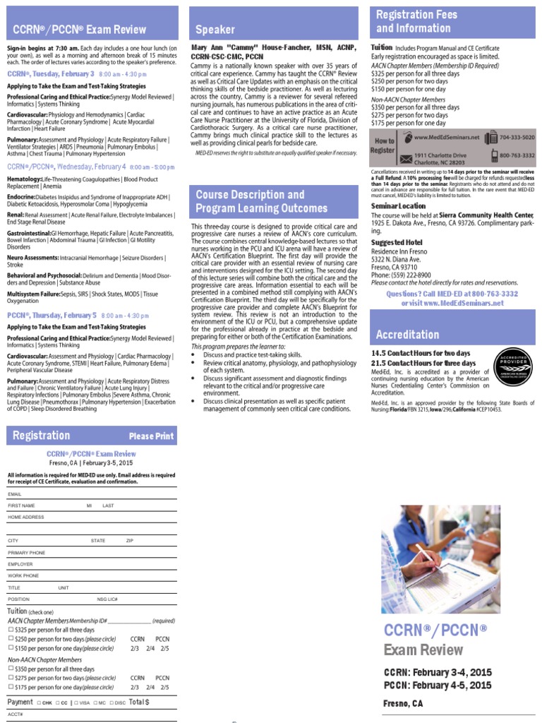 Central Valley AACN CCRN-PCCN Review | PDF | Nursing | Medicine