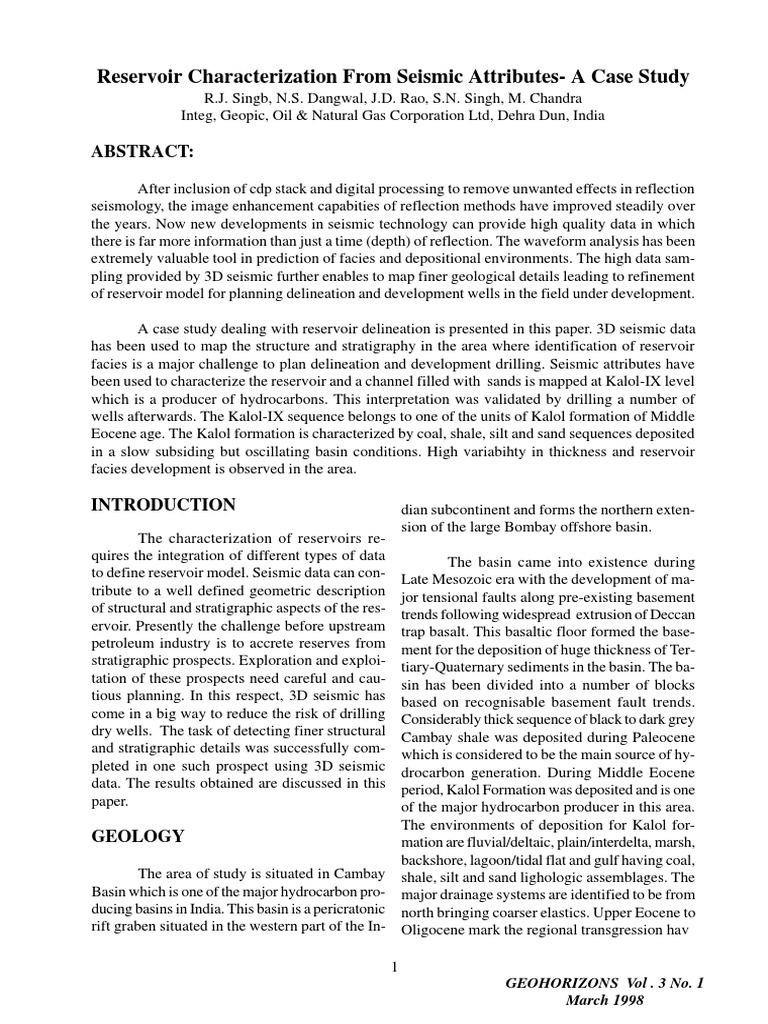 Seismic Reservoir Delineation and Structure | PDF | Reflection Seismology | Petroleum Reservoir