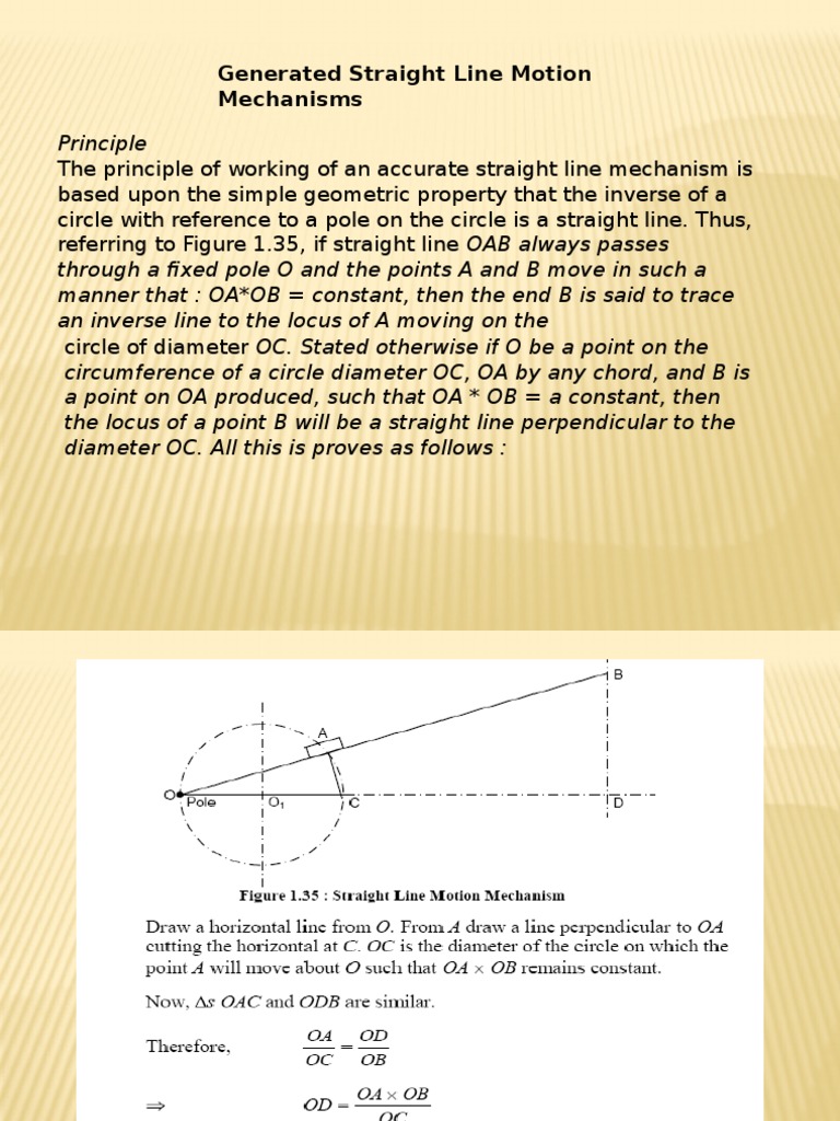 Straight Line Mechanisms | PDF