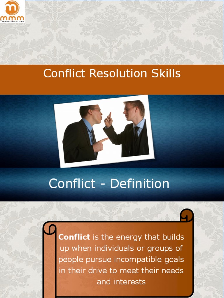 Conflict Resolution Skills Pdf Download Free Pdf Negotiation