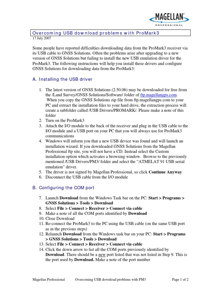 Overcoming USB Download Problems With PM3 | PDF | Usb | Device Driver