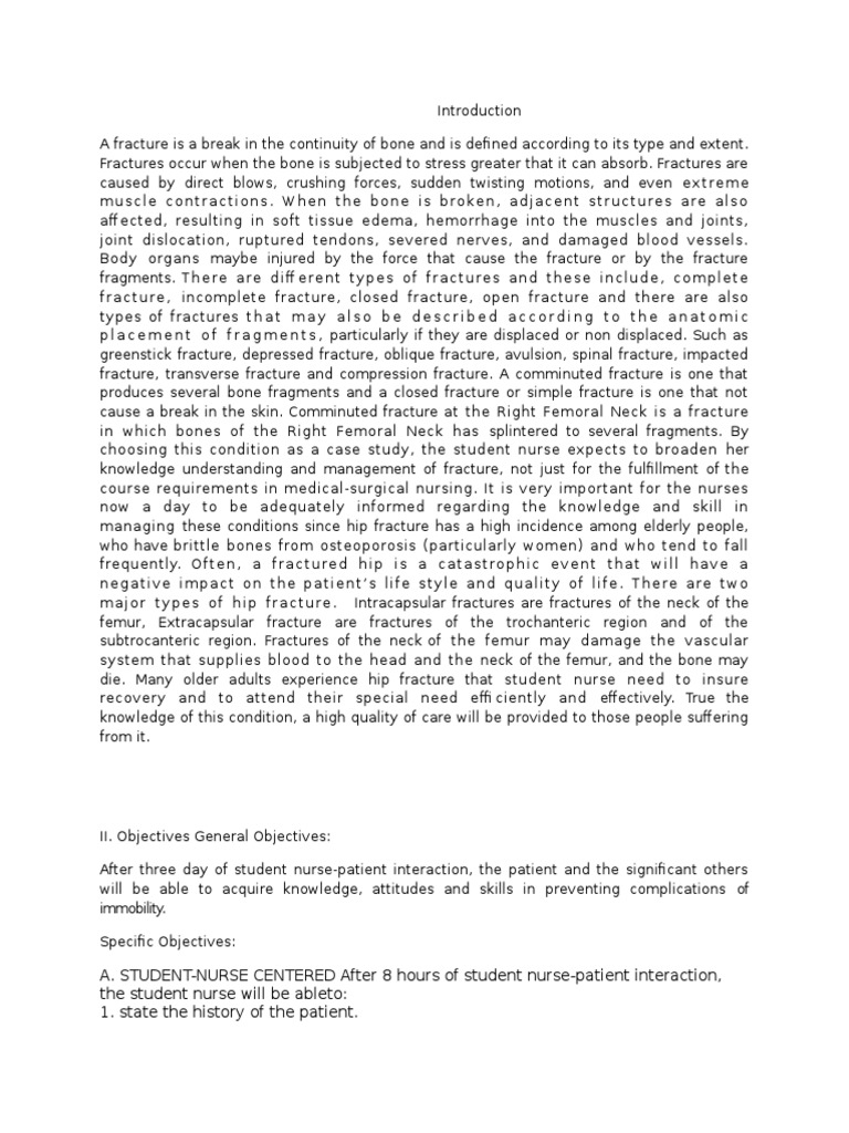 Health Education for Femur Fracture Care | PDF | Bone | Skeleton