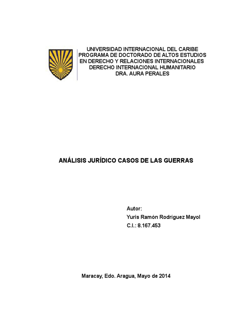 Yuris Rodríguez Mayol | PDF | Naciones Unidas | Relaciones internacionales