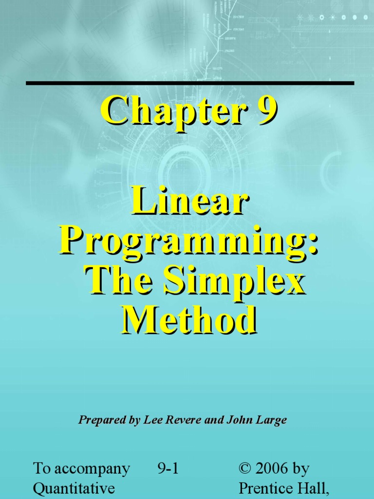 Riset Operasi CH 09 Simplex | PDF | Linear Programming | Operations Research