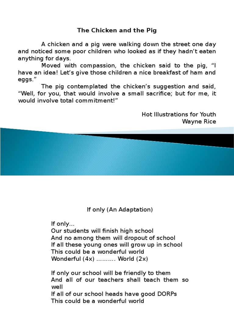 The Chicken and The Pig | PDF