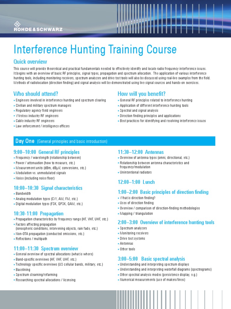 Interference Hunting Training | PDF | Electromagnetic Interference ...