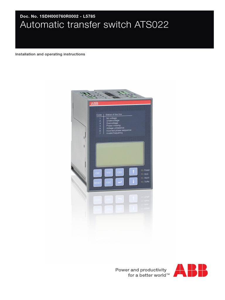 ATS 022.pdf | Mains Electricity | Switch