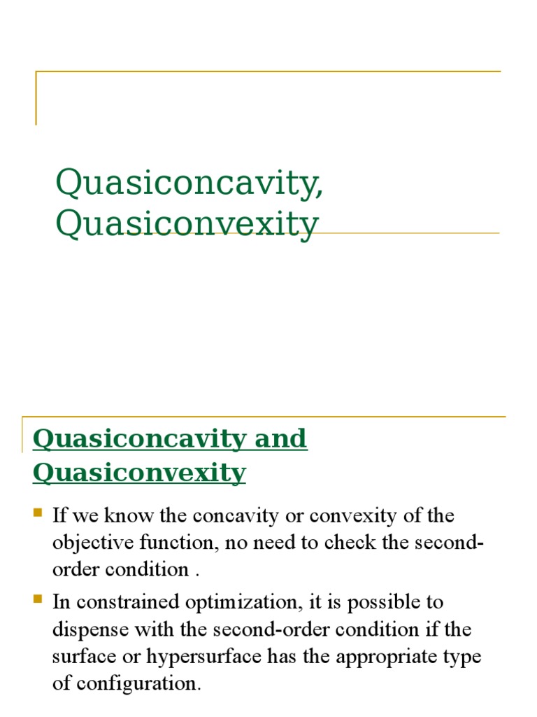 Quasi Concavity Quasi Convexity | PDF | Monotonic Function | Mathematical Optimization