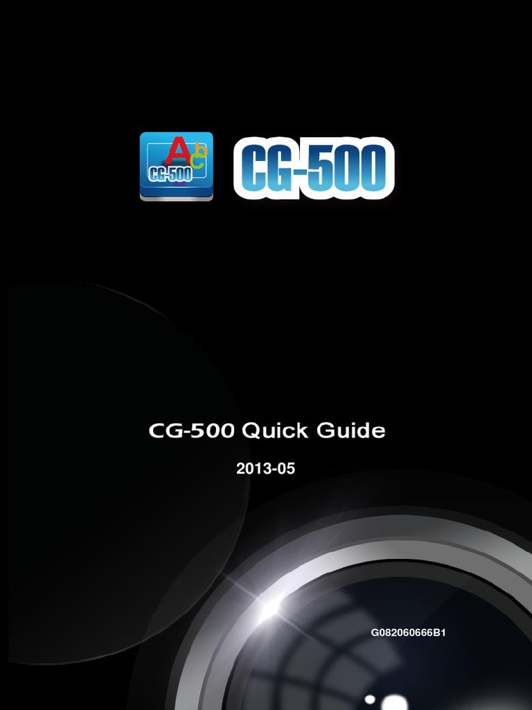 cg-500 Quick-Guide | PDF | Installation (Computer Programs) | Graphics ...