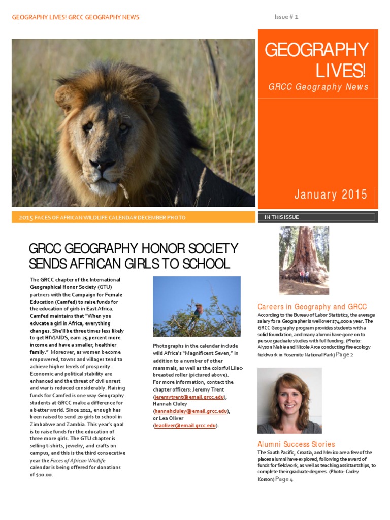 GRCC Geography News: January 2015 | PDF | Geography | Remote Sensing