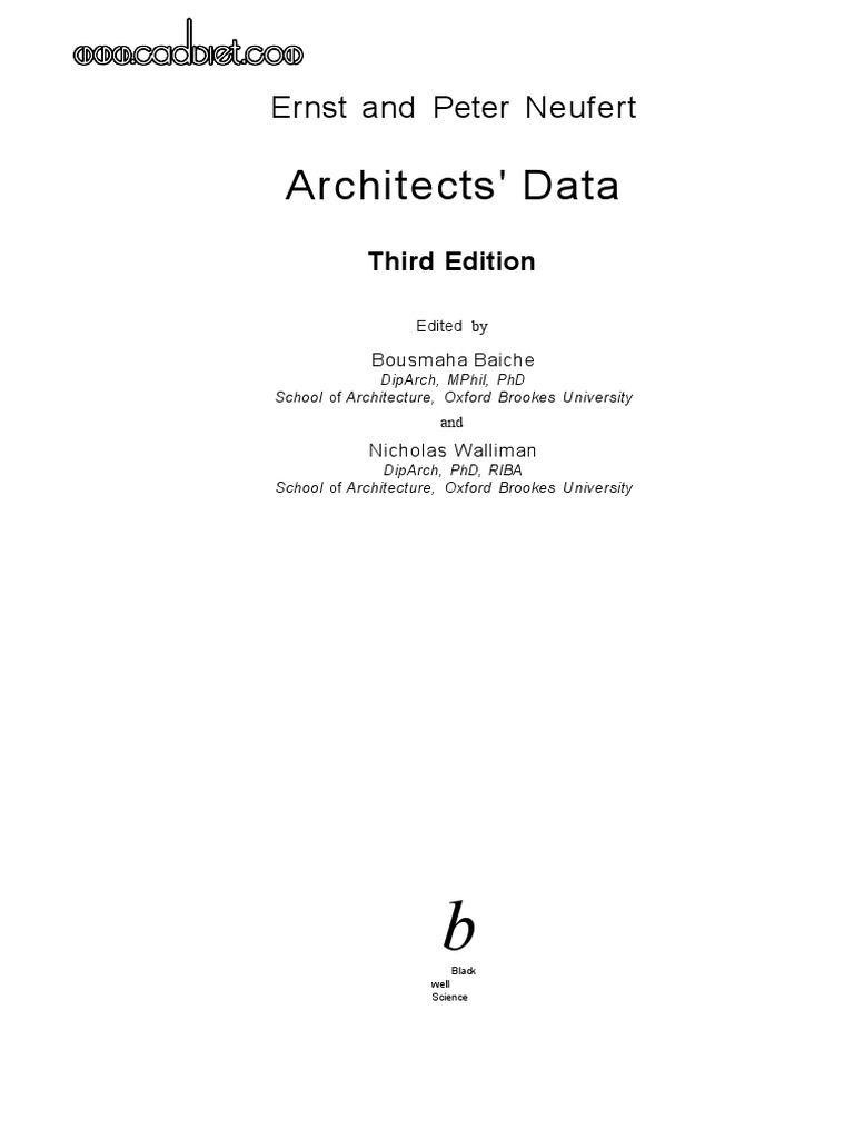Architects' Data: Ernst and Peter Neufert | PDF | Architect | Elevator