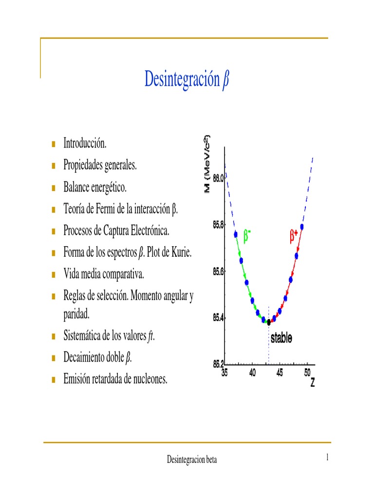 Beta Desintegracion | PDF | Desintegración radioactiva | Física nuclear