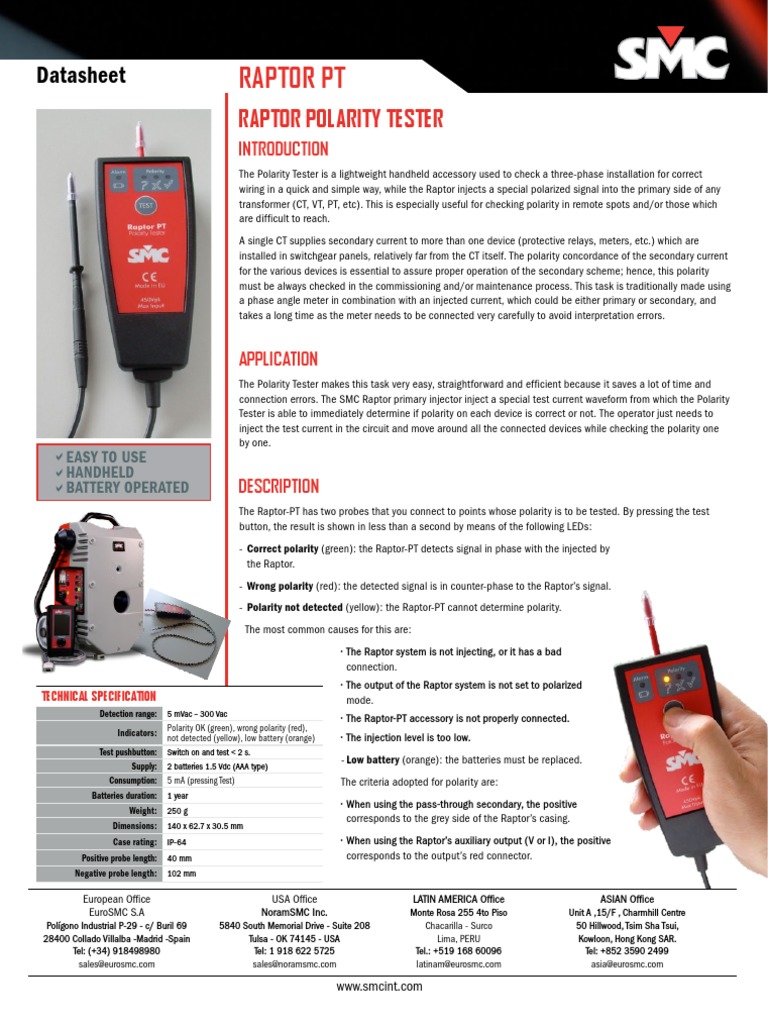 Raptor Polarity Tester | PDF | Battery (Electricity) | Transformer