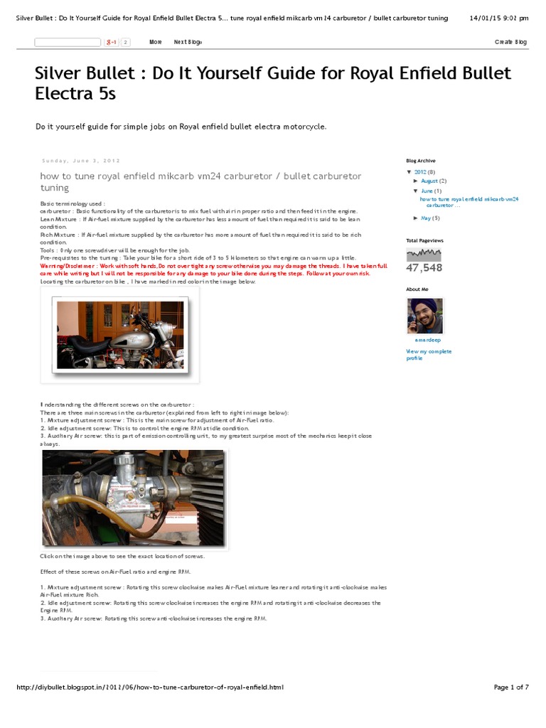 Silver Bullet: Do It Yourself Guide For Royal Enfield Bullet Electra 5s: How To Tune Royal ...