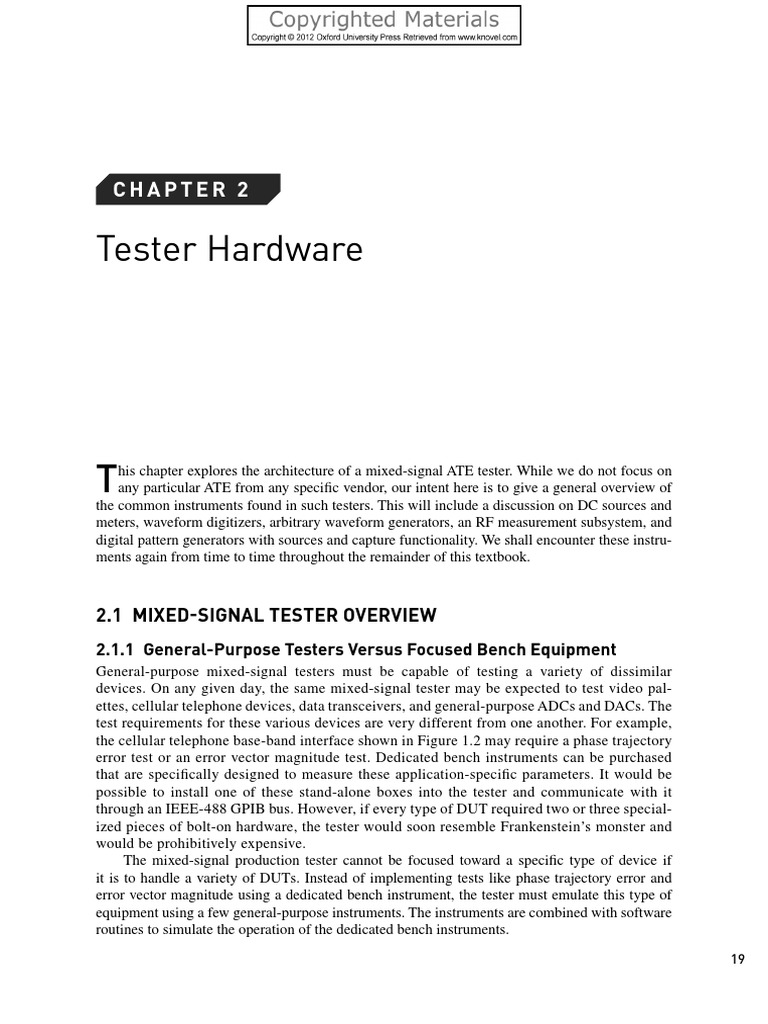 02 - Tester Hardware PDF | PDF | Analog To Digital Converter | Sampling ...