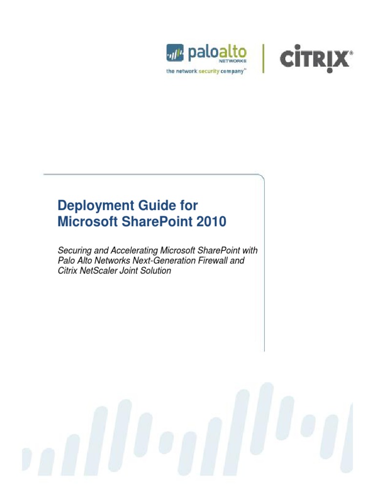 Deployment Guide For Microsoft Sharepoint 2010 | PDF | Share Point ...