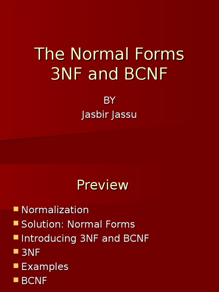 The Normal Forms 3NF and BCNF | PDF | Data Management | Computer Data