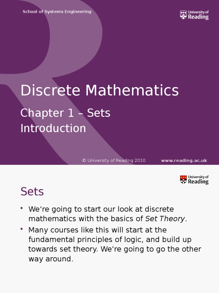 Discrete Mathematics: Chapter 1 - Sets | PDF | Empty Set | Integer
