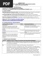 Grade 1-5 Physical Education Lesson Plan | PDF | Physical Education ...