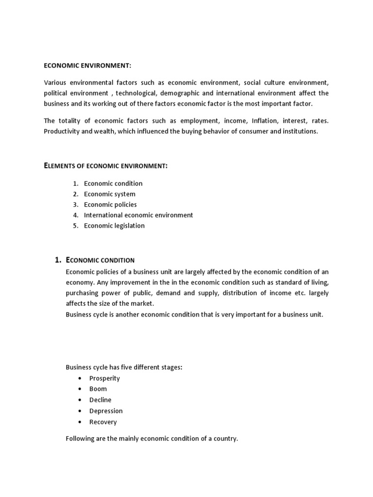 Business Environment | PDF
