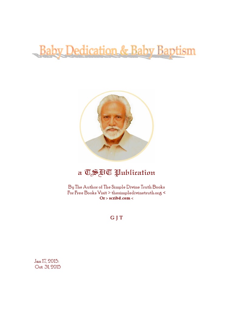 Baby Dedication vs. Baptism: A Biblical Perspective | PDF | Baptism ...