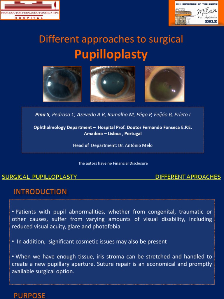 Different Approaches To Surgical: Pupilloplasty | PDF | Cataract ...