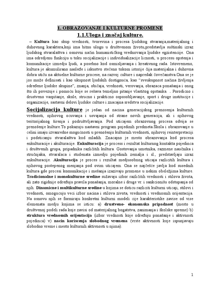 Skripta Sociologija | PDF