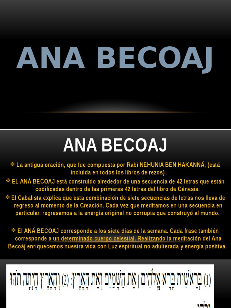 Ana Becoaj | PDF | Kábala | Oración