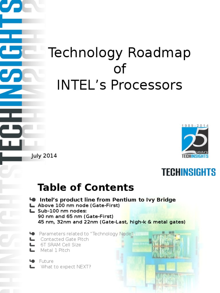 TechInsights Technology Roadmap INTEL Processors 2014 | PDF | Intel ...