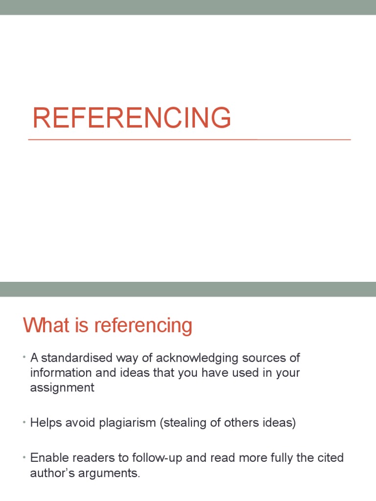 Referencing | PDF | Digital Object Identifier | Citation