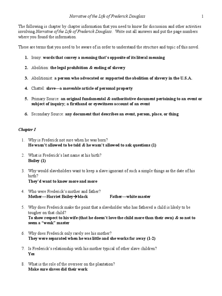 Study Guide Answer Key | Download Free PDF | Frederick Douglass ...