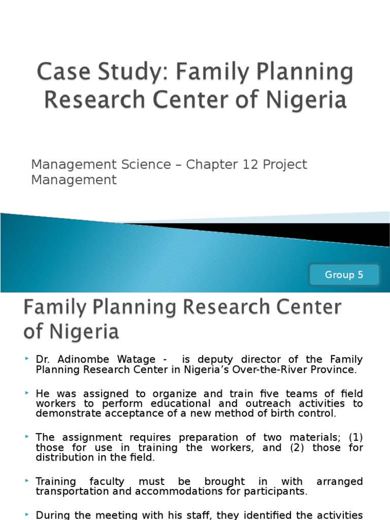 Management Science - Chapter 12 Project Management: Group 5 | PDF ...