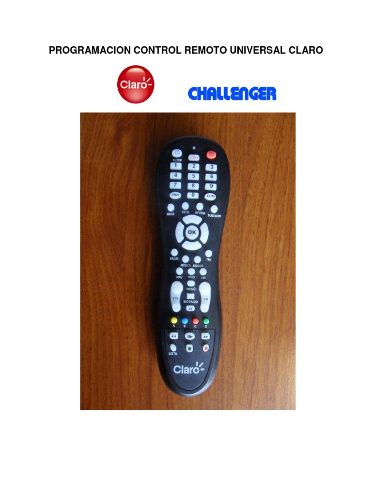 Programacion Control Universal Claro