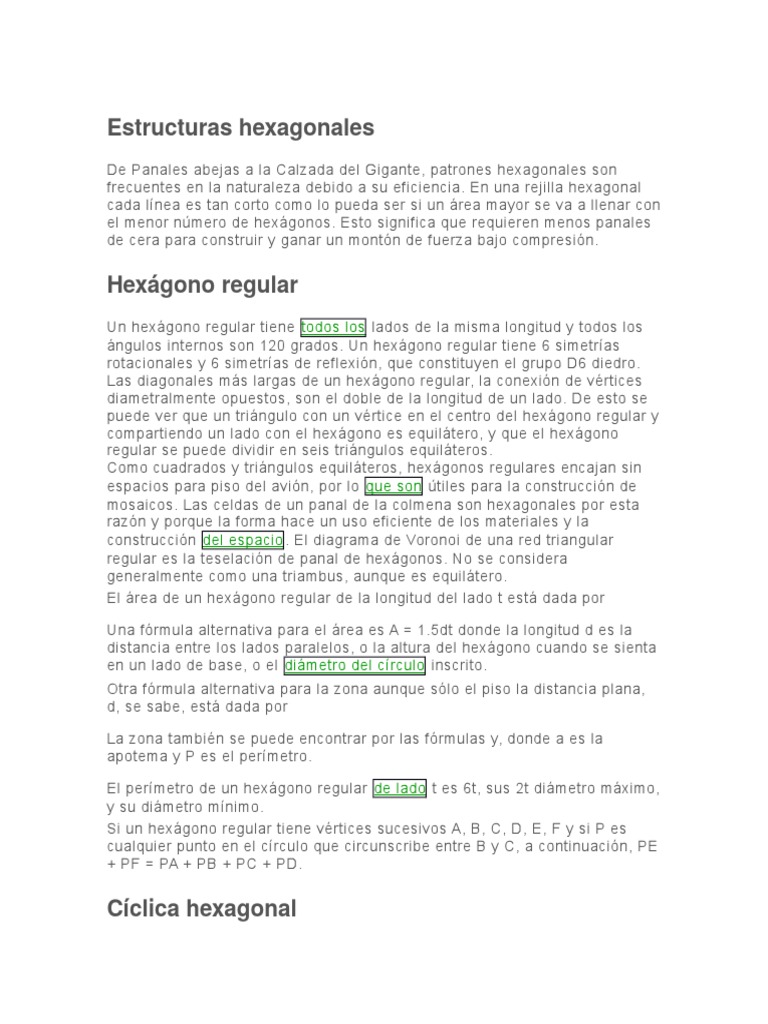 Estructuras Hexagonales | PDF | Triángulo | Geometría euclidiana