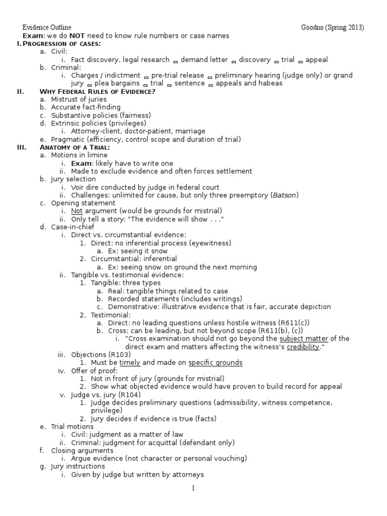Evidence | PDF | Hearsay | Evidence (Law)
